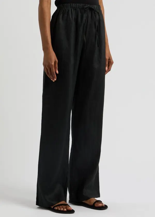 AEXAE Straight-leg Linen Trousers