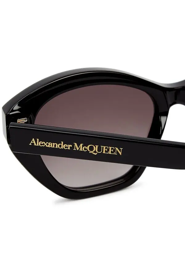 Alexander McQueen Black Cat-eye Sunglasses