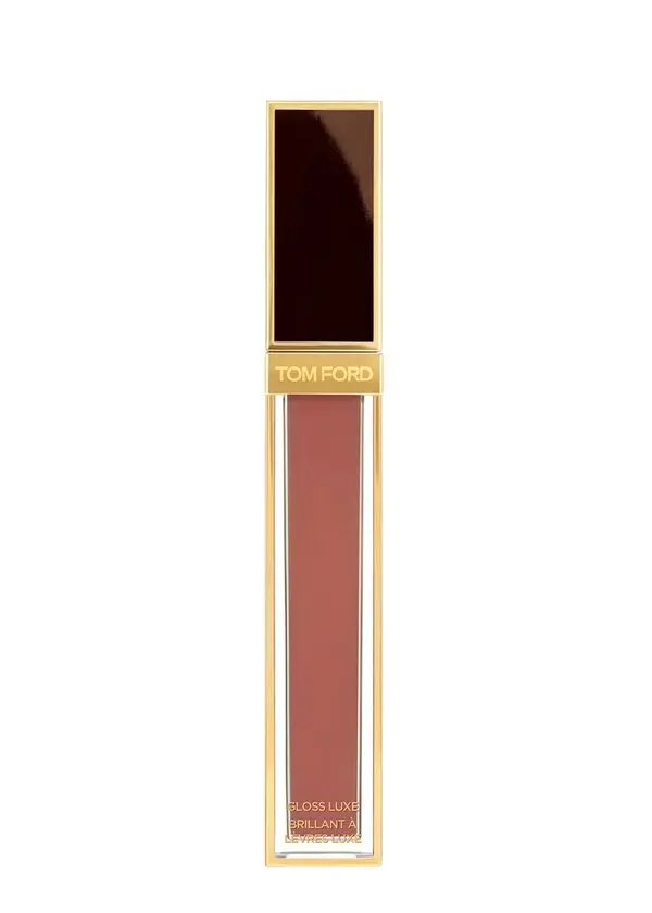 TOM FORD Gloss Luxe, Lip Gloss Weightless, Liquid Balm, High Shine, Sheer-to-medium Coverage, Avocado Olive And Jojoba, Full-looking - Inhibition