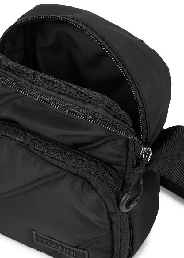 GANNI Mini Quilted Nylon Cross-body Pouch