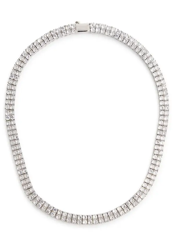 ANISA SOJKA X Juliet Angus Crystal Tennis Necklace - Silver