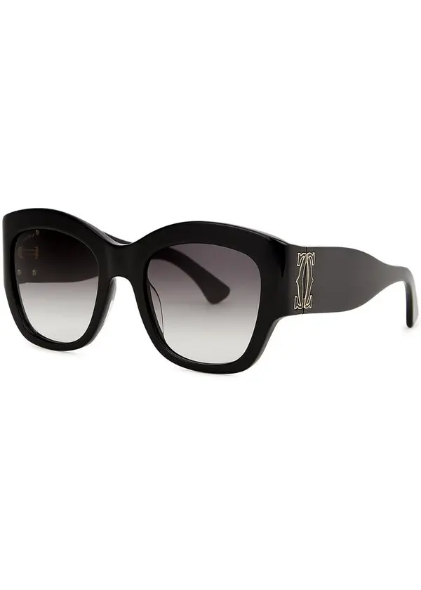 Cartier Signature C De Sunglasses - Black