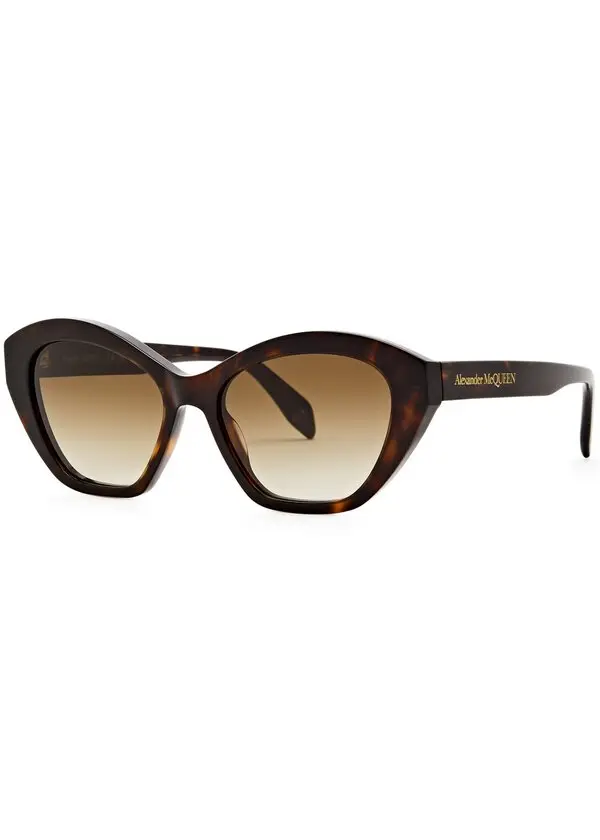 Alexander McQueen Cat-eye Sunglasses - Havana