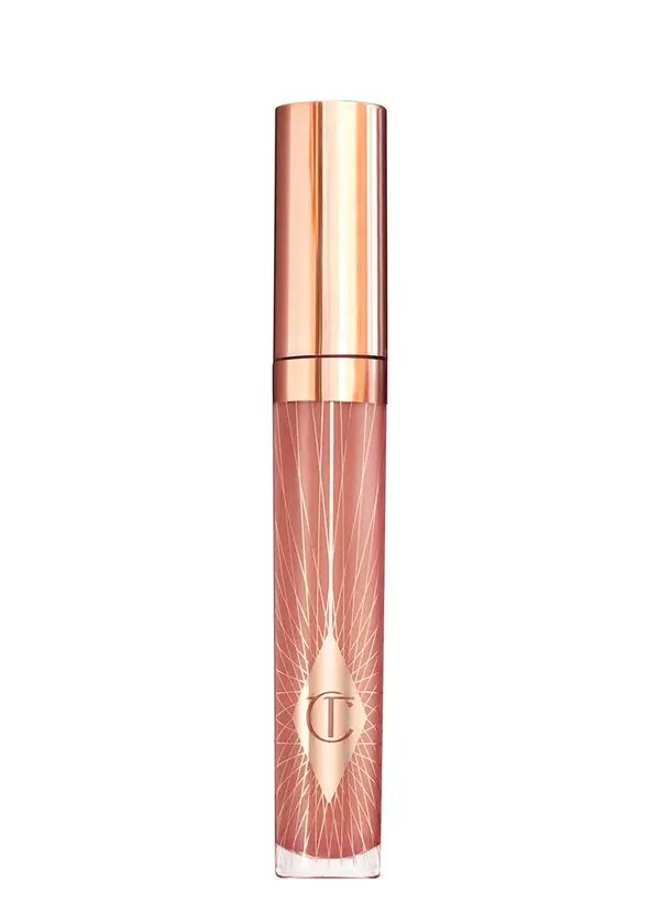 Charlotte Tilbury Collagen Lip Bath, Lip Gloss Full Look - Rosy Glow