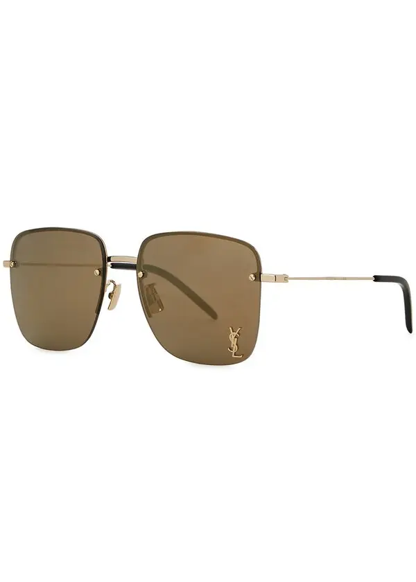 Saint Laurent Tone Rimless Sunglasses - Gold