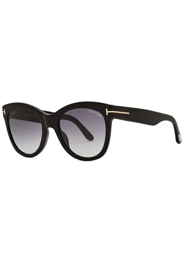 TOM FORD Wallace Round Frame Sunglasses - Black