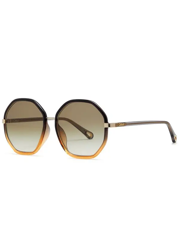 Chloé Two-tone Octagon-frame Sunglasses