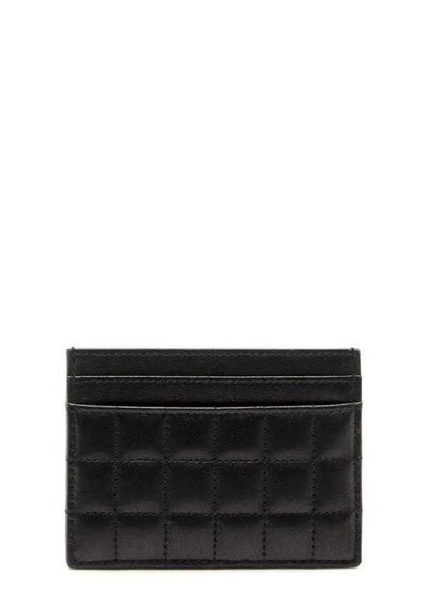 Saint Laurent Quilted Leather Card Holder - Black