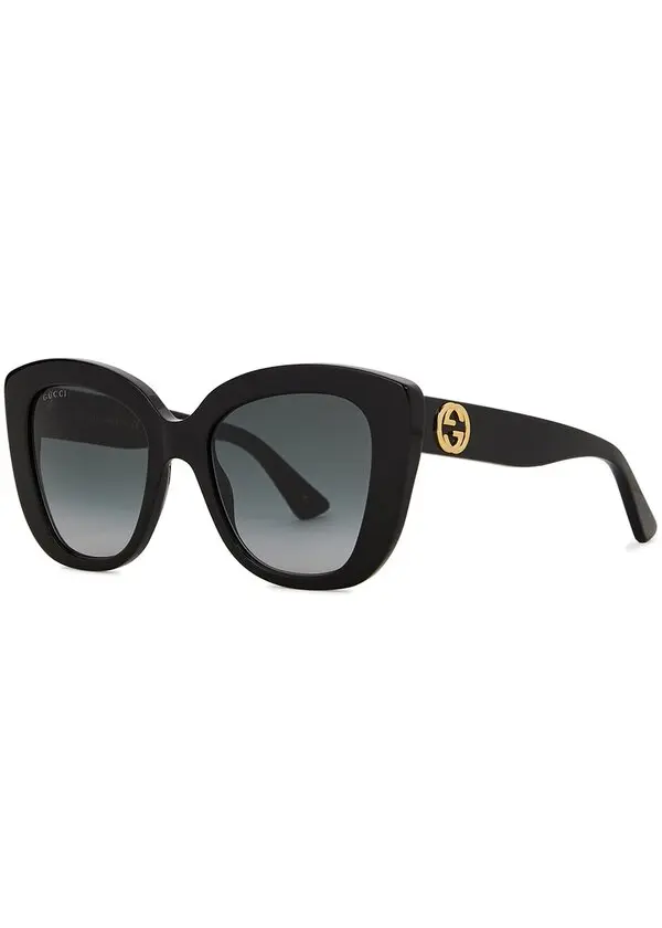 Gucci Oversized Cat-eye Sunglasses - Black
