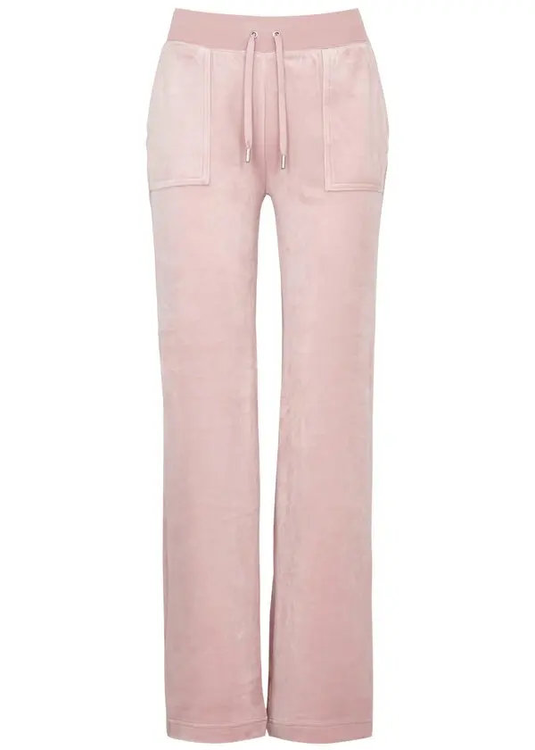 Juicy Couture Del Ray Logo Velour Sweatpants