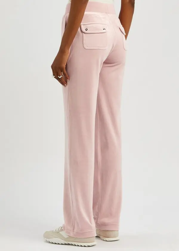 Juicy Couture Del Ray Logo Velour Sweatpants