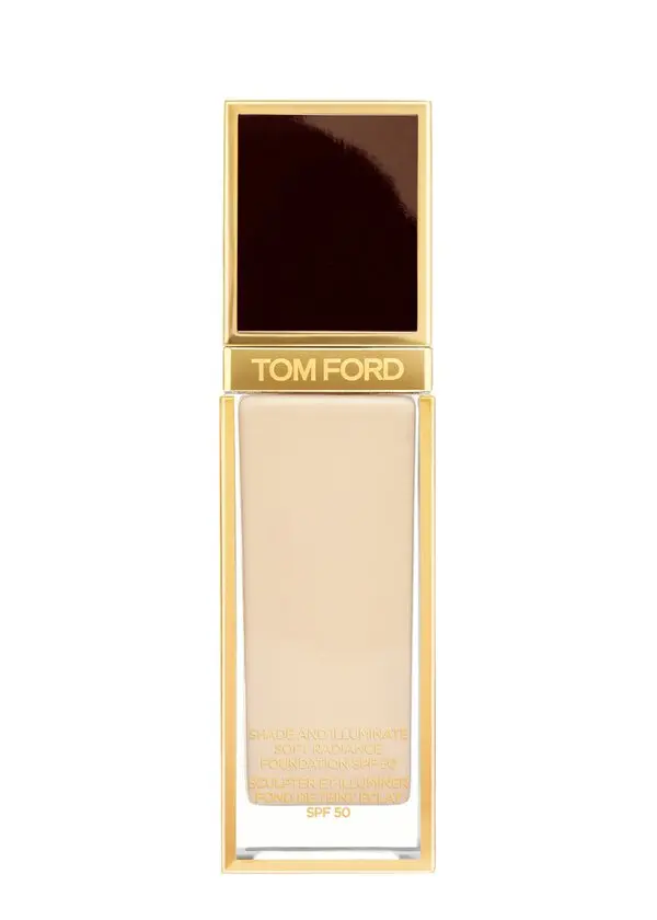 TOM FORD Shade And Illuminate Soft Radiance Foundation Spf 50, Silk Ivory, Lightweight Formula, Seamless Coverage, Natural Finish - 0.3 Silk Ivory