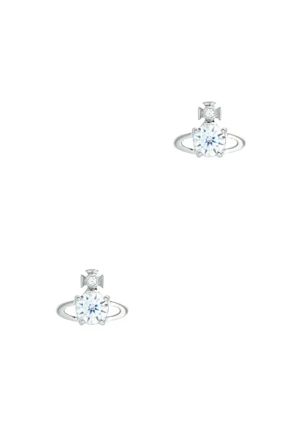VIVIENNE WESTWOOD Reina Crystal Orb Stud Earrings - Silver