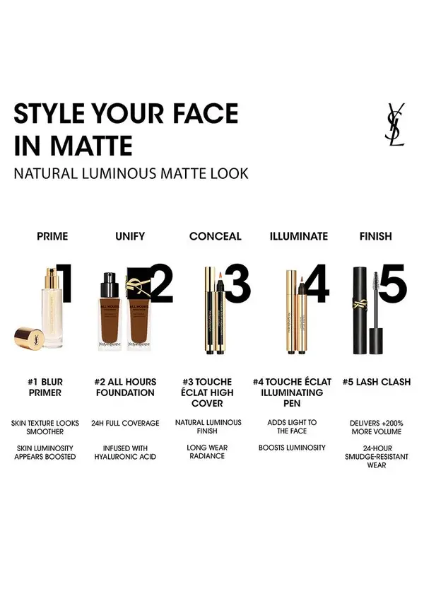 Saint Laurent All Hours Luminous Matte Foundation Spf39