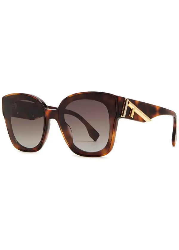 Fendi Round Square-frame Sunglasses - Brown