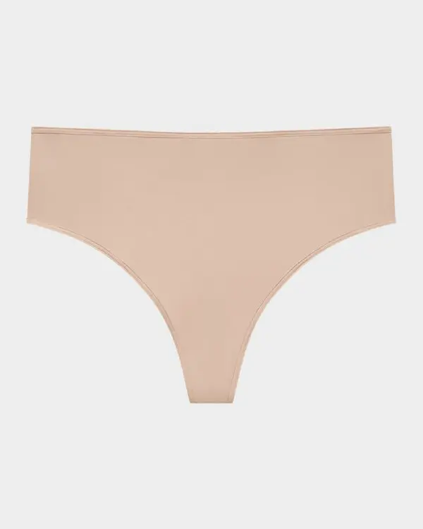 THIRDLOVE 24/7 Classic High-waist Thong - Taupe