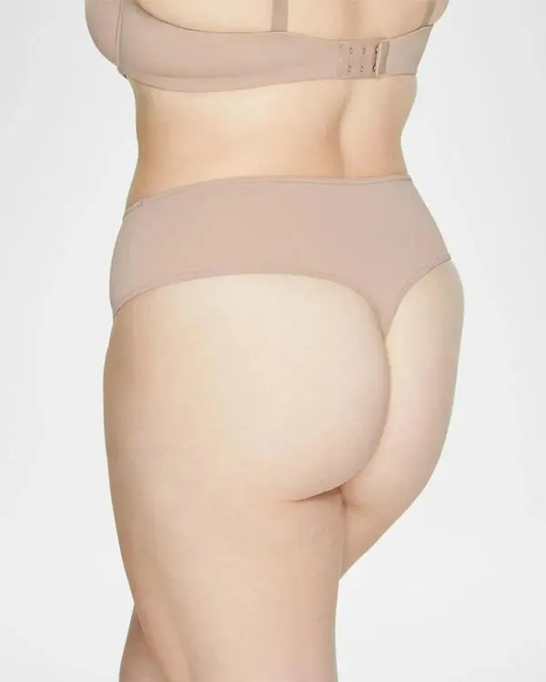 THIRDLOVE 24/7 Classic High-waist Thong - Taupe