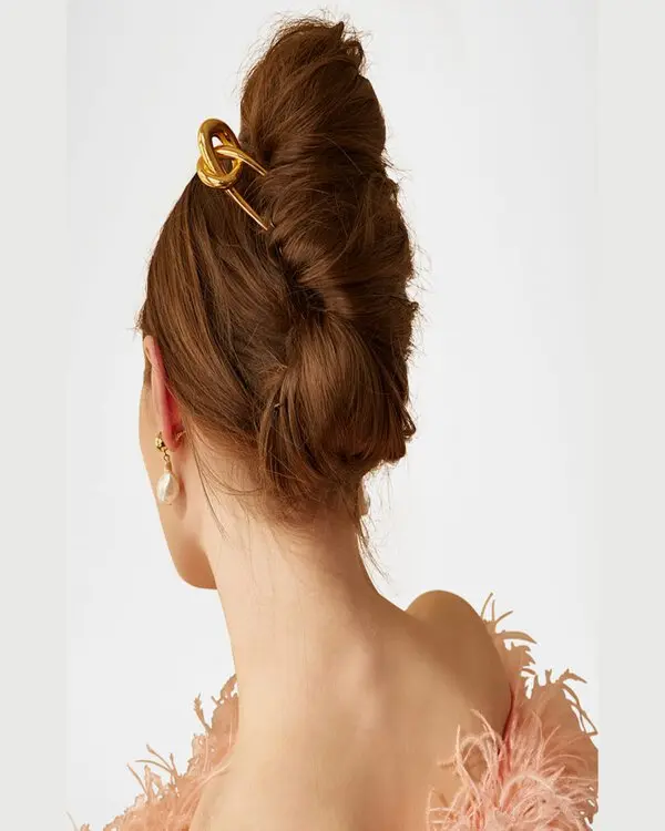 LELET NY Glossy Knotted Brass Hair Pin
