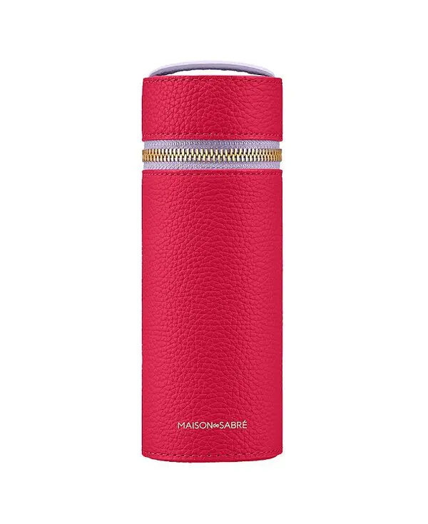 MAISON DE SABRE Leather Brush Case - Fuchsia Lavender