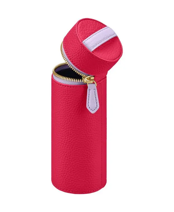 MAISON DE SABRE Leather Brush Case - Fuchsia Lavender