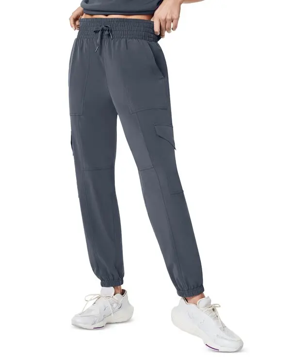 Spanx On The Move Cargo Jogger Pants - Dark Storm