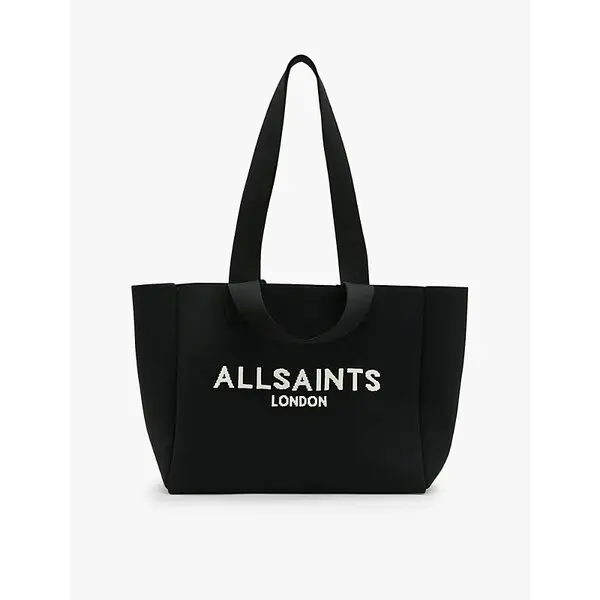 ALLSAINTS Izzy Logo-jacquard Tote - Black