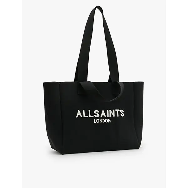 ALLSAINTS Izzy Logo-jacquard Tote - Black