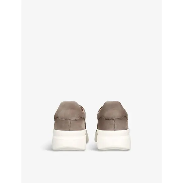 Hogan Fascia Logo-embossed Suede Low-top Trainers - Grey/dark