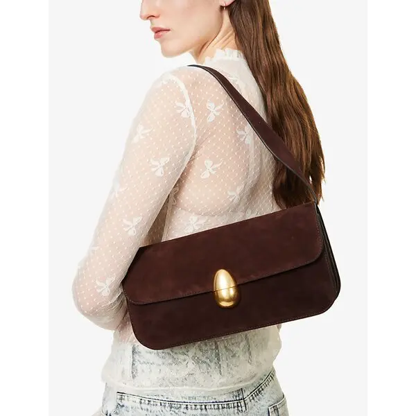NEOUS Phoenix Baguette Shoulder Bag - Dark Chocolate