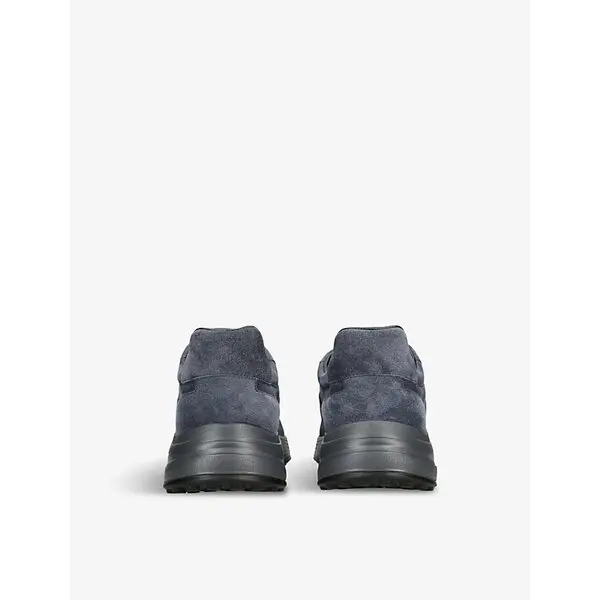 Hogan Hyperlight Branded Suede Low-top Trainers - Navy