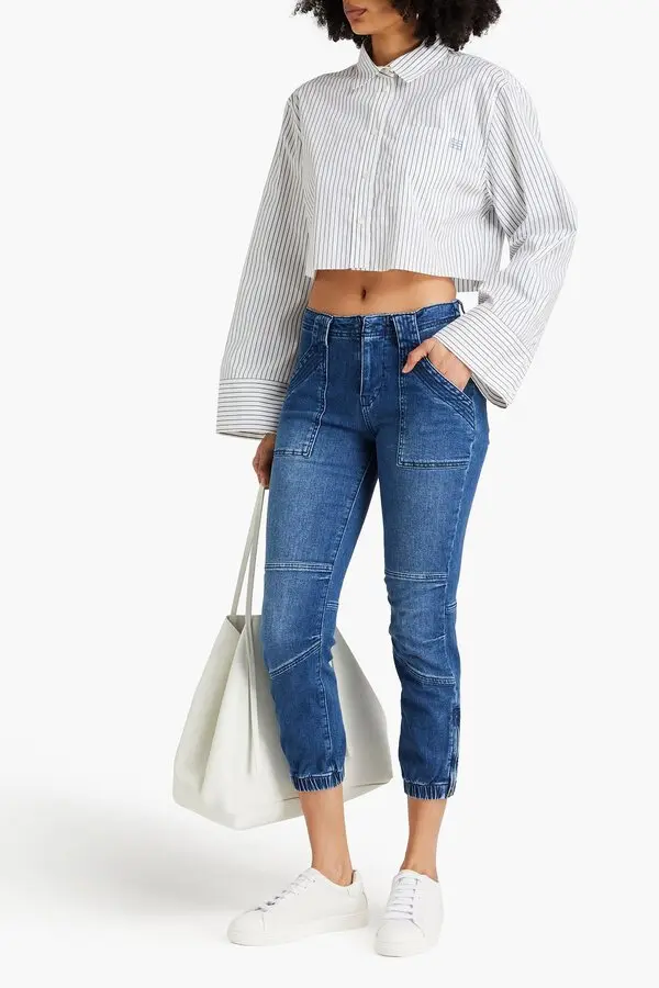 FRAME Cropped Slim-leg Mid-rise Jeans