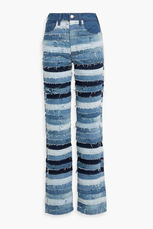 FRAME Le Jane Atelier Patchwork Straight-leg Jeans