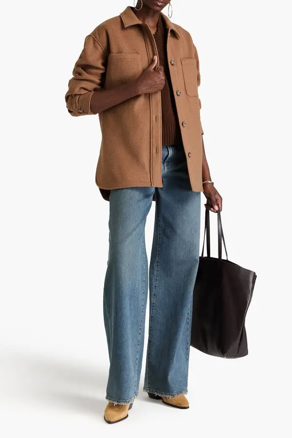 FRAME Embroidered Felt Jacket