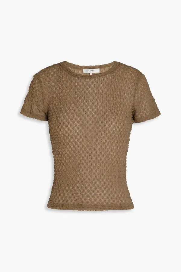 FRAME Stretchlace Top - Light Brown