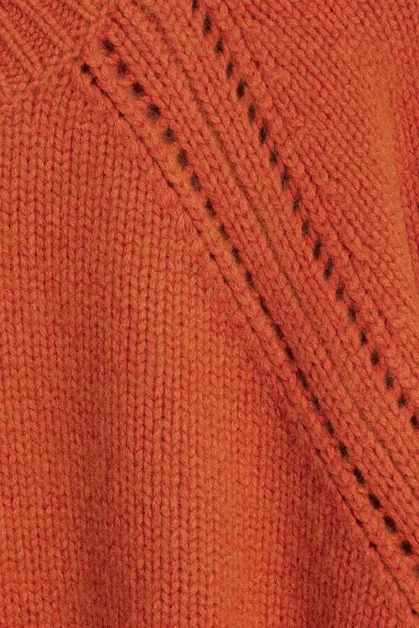 Autumn Cashmere Knitted Sweater - Orange