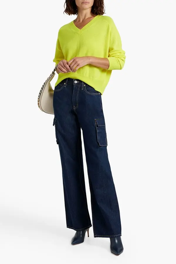 SLVRLAKE Grace High-rise Wide-leg Cargo Jeans