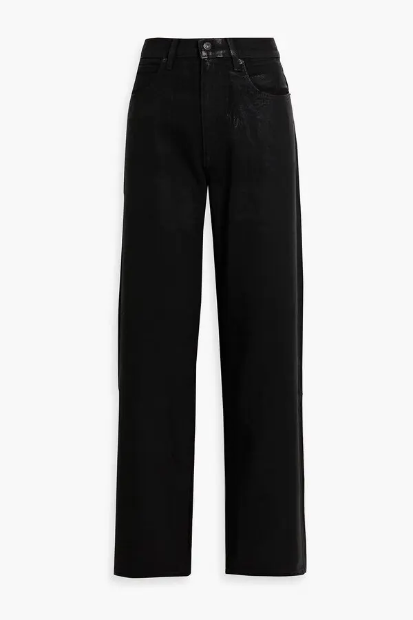 SLVRLAKE Devon Coated High-rise Straight-leg Jeans