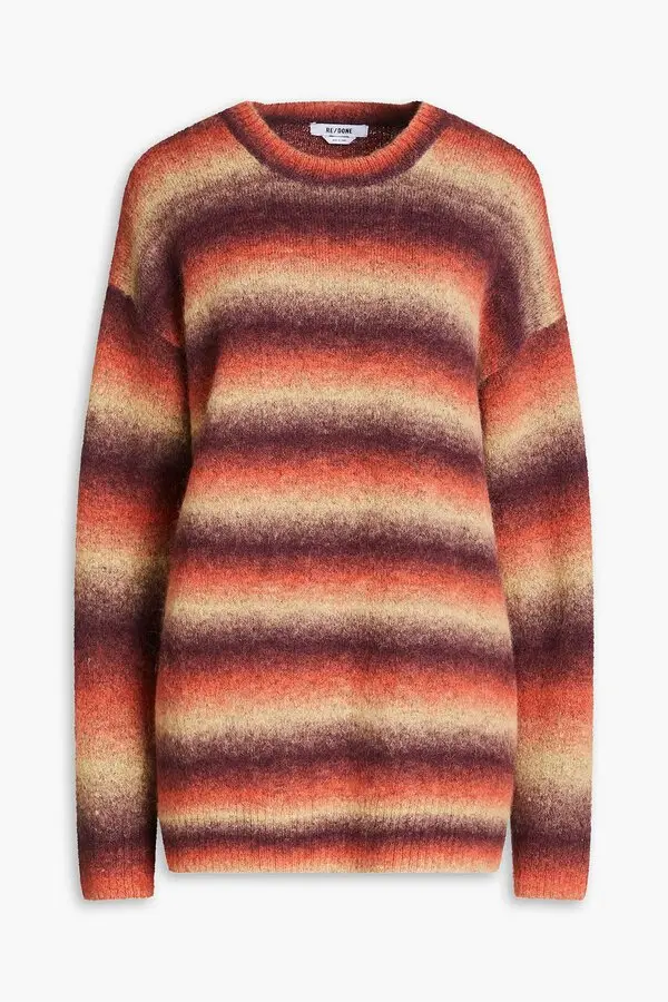 RE/DONE Striped Wool-blend Sweater