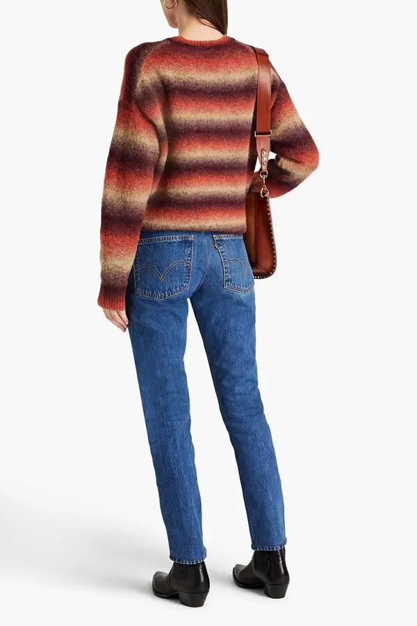 RE/DONE Striped Wool-blend Sweater