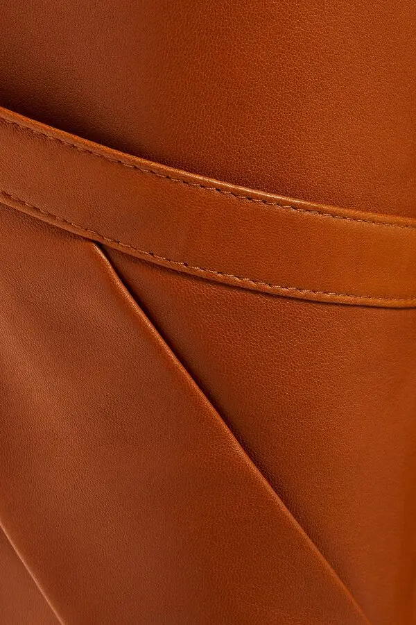 Acne Studios Pleated Tapered Leather Pants