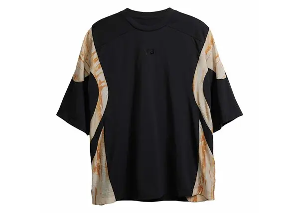 Adidas Y3 Rust Dye Short Sleeve Tee Shirt - Black/multicolor