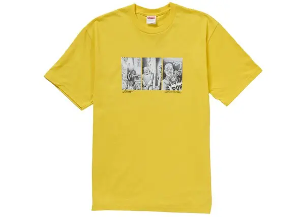 Supreme Mister Cartoon Pow Tee Shirt - Yellow