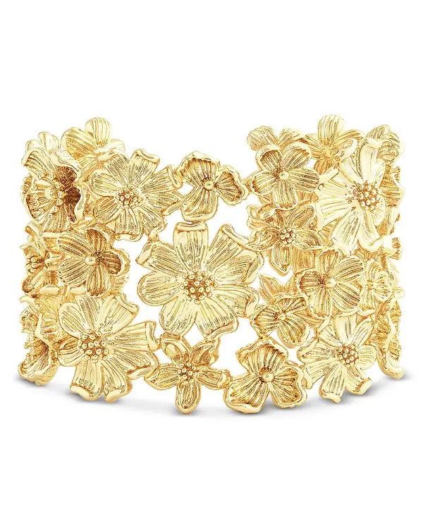 ANABEL ARAM Wildflower Cuff Bracelet - Gold