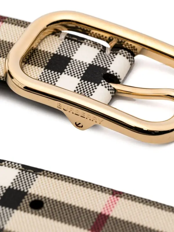 Burberry Check Belt - Neutrals