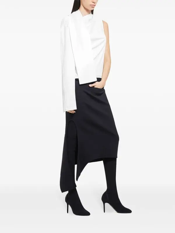 COURREGES Asymmetric Off-shoulder T-shirt - White