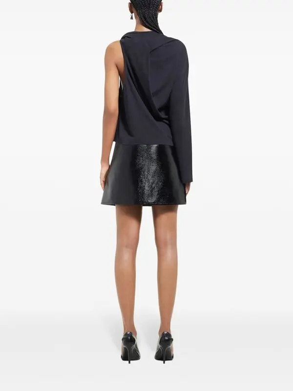 COURREGES Asymmetric Off-shoulder T-shirt - Black