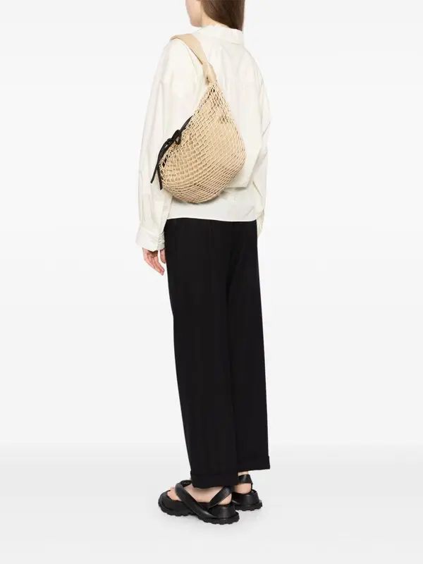 LEMAIRE Fortune Croissant Filt Bag - Neutrals
