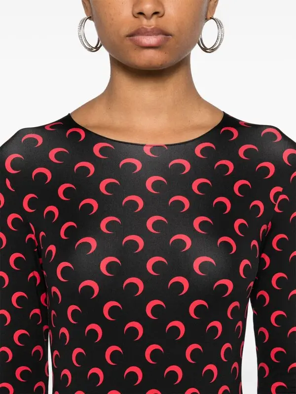 MARINE SERRE Moon-print Jumpsuit - Black