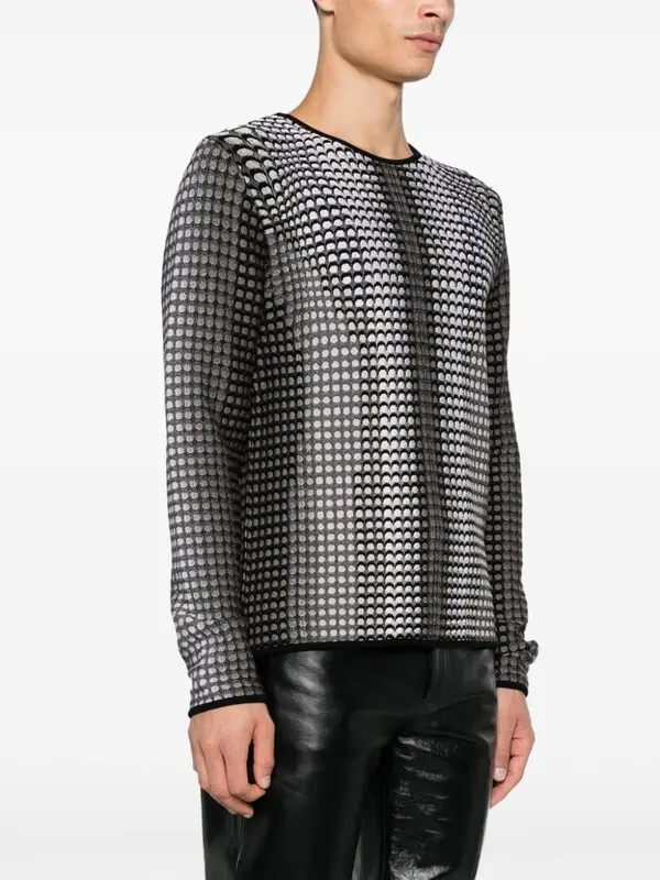 MARINE SERRE Logo-jacquard Jumper