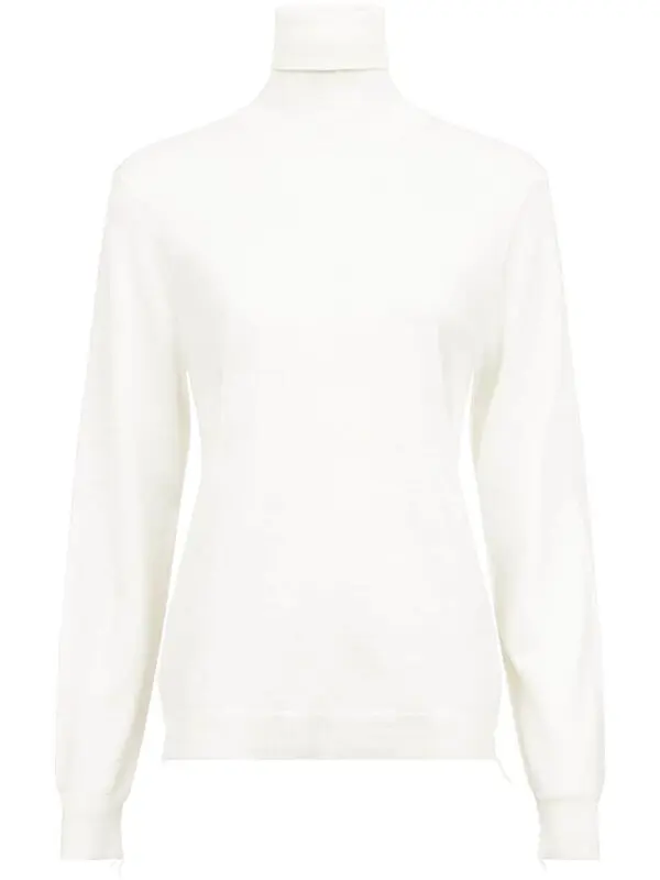 MAISON MARGIELA High-neck Merino-wool Sweater - White